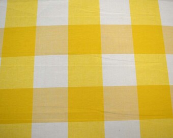 Yellow Check Fabric | Etsy