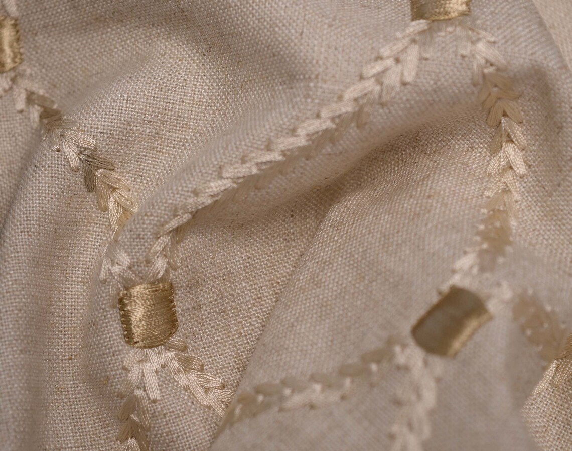 Deane Embroidery Flax Waverly Fabric - Etsy