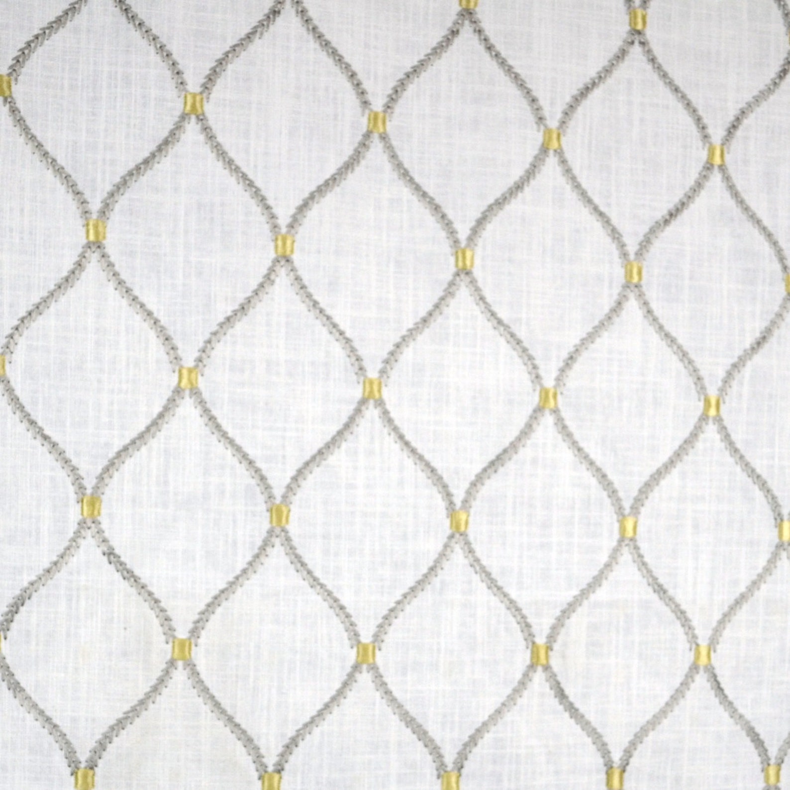 Deane Embroidery Smoke Wavely Linen Trellis Fabric - Etsy