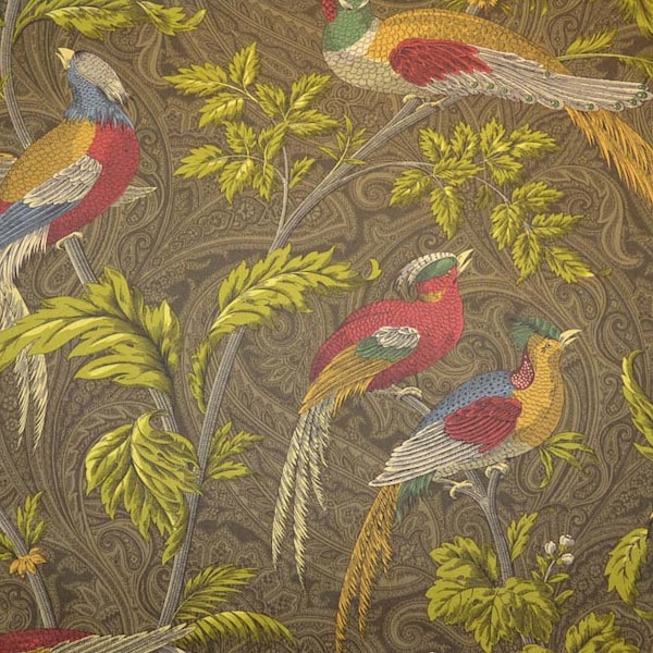 Pheasant Print Fabric - Etsy