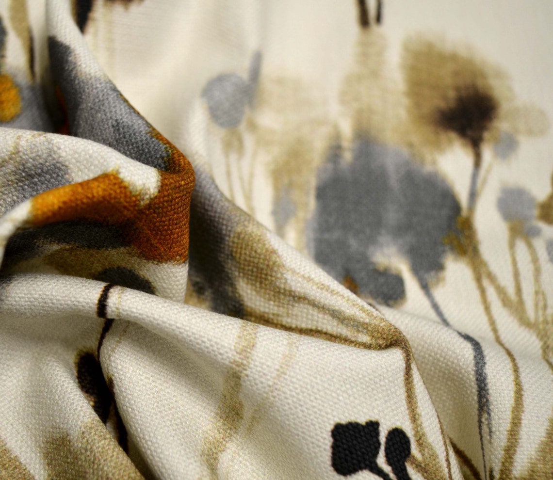 Dandelion Slate Bartson Fabric - Etsy