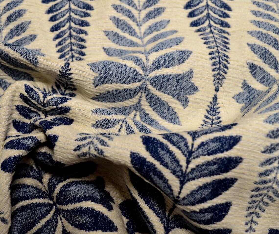 Rimini Indigo Regal Fabric - Etsy