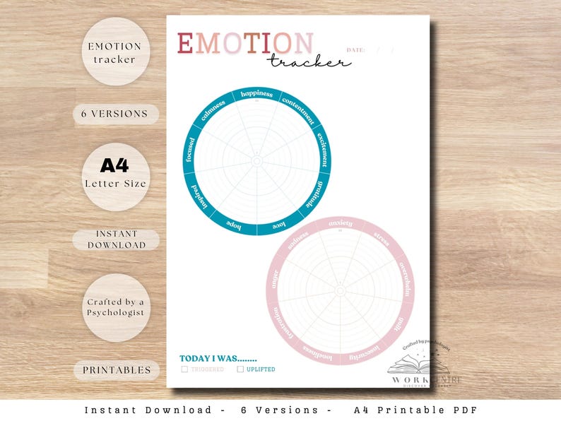 Emotion Tracker | Printable Journal Page | Daily Mood Tracker ...
