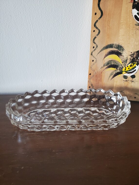 MCM Glass Relish Tray Dish jewelry tray Vintage Decorative Trays Home ...