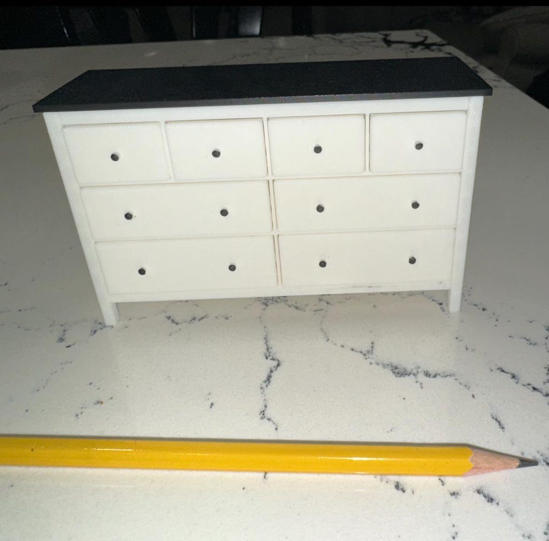 1:12 Scale IKEA Inspired 8 Drawer Dresser Dollhouse Miniature Furniture ...