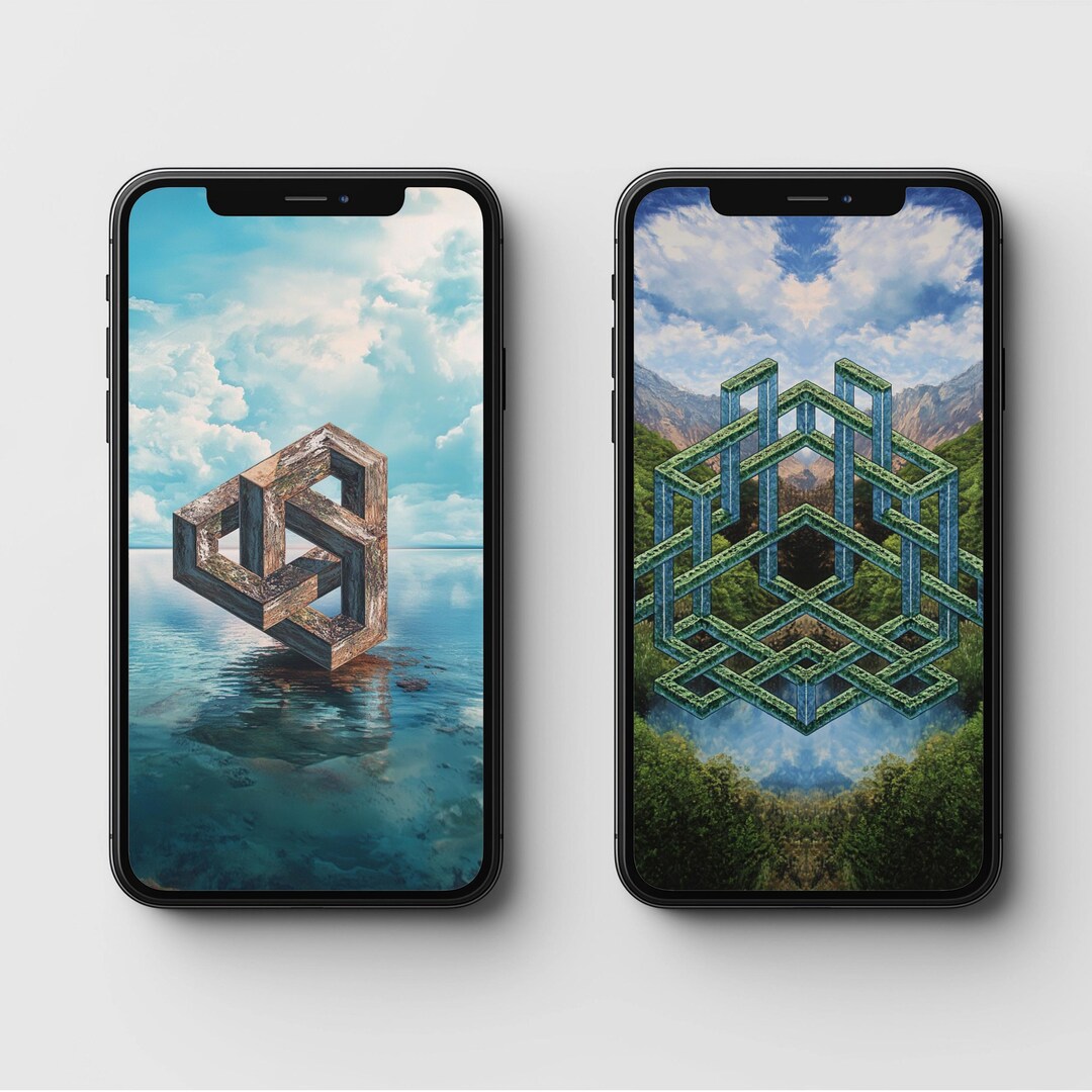 4 Illusion Phone Wallpaper Digital Download iPhone Screensaver Android ...