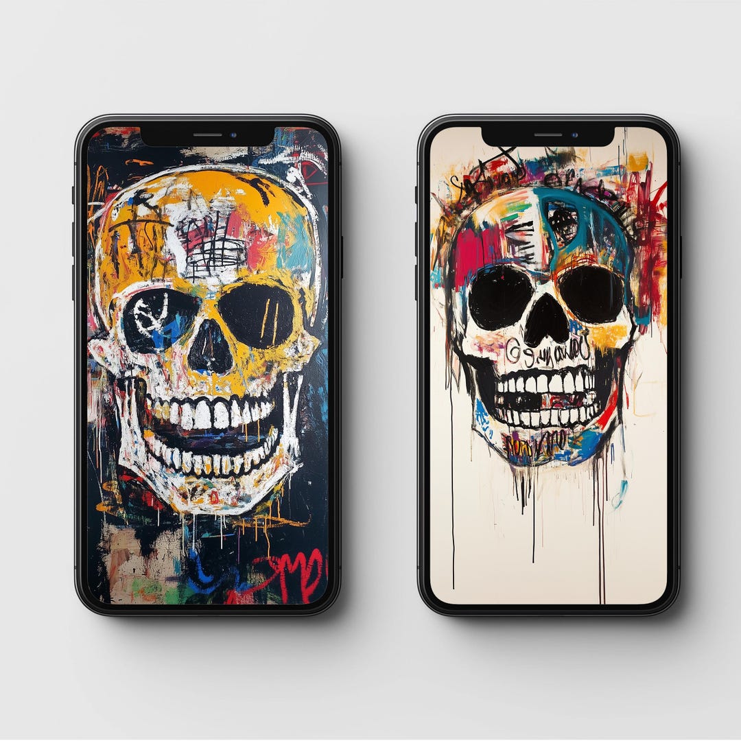 Skull Art Phone Wallpaper: High-definition Digital Download - Etsy
