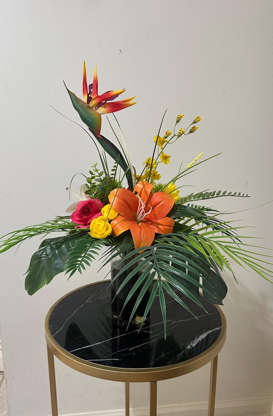 Tropical Artificial Flower Centerpiece – Vibrant Luau Table Decor ...