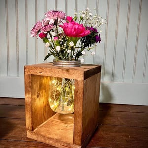 Farmhouse Mason Jar Flower Holder - Etsy