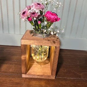 Farmhouse Mason Jar Flower Holder - Etsy