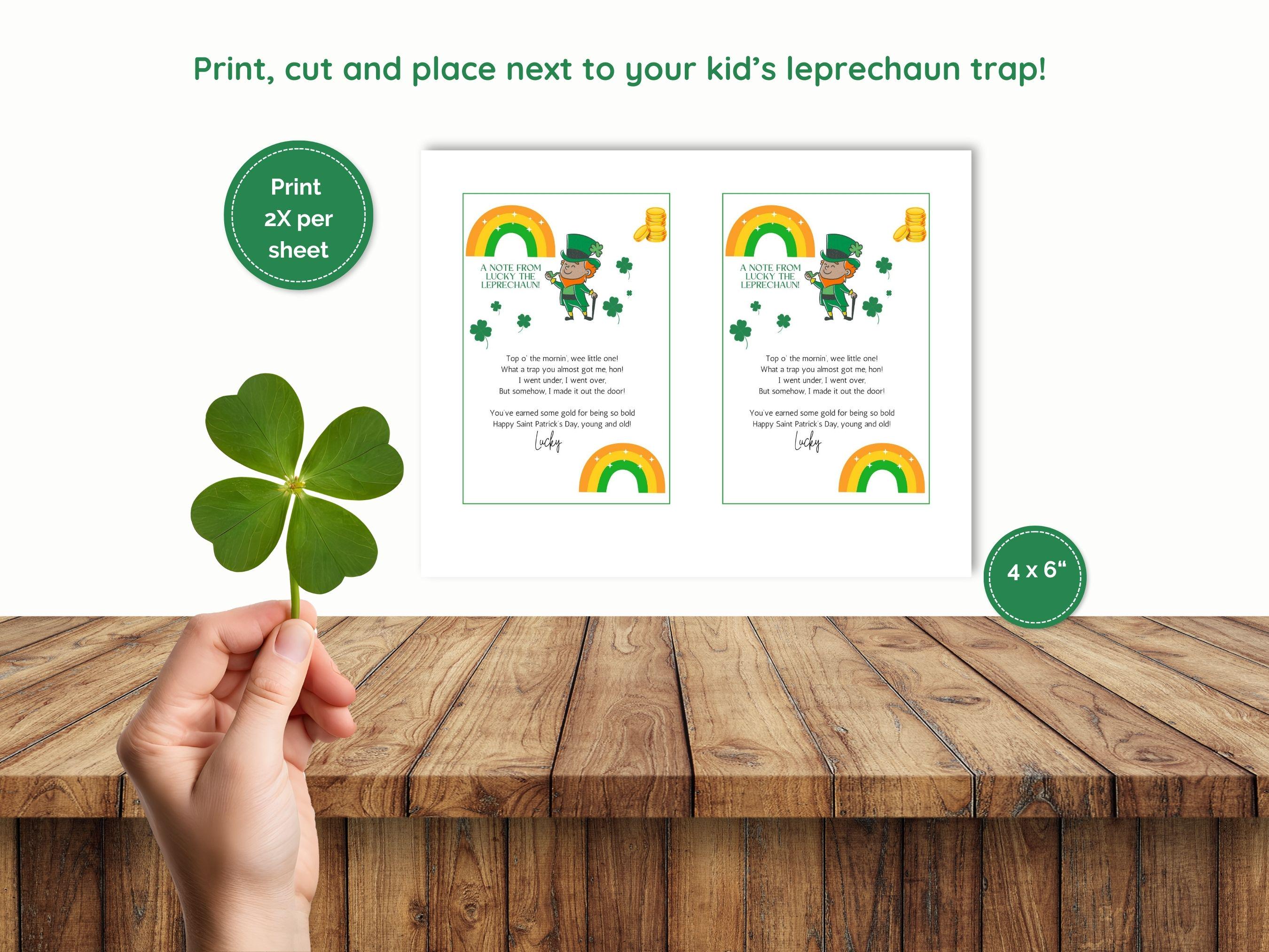 Leprechaun Letter for Kids, Printable Leprechaun Letter, Leprechaun ...