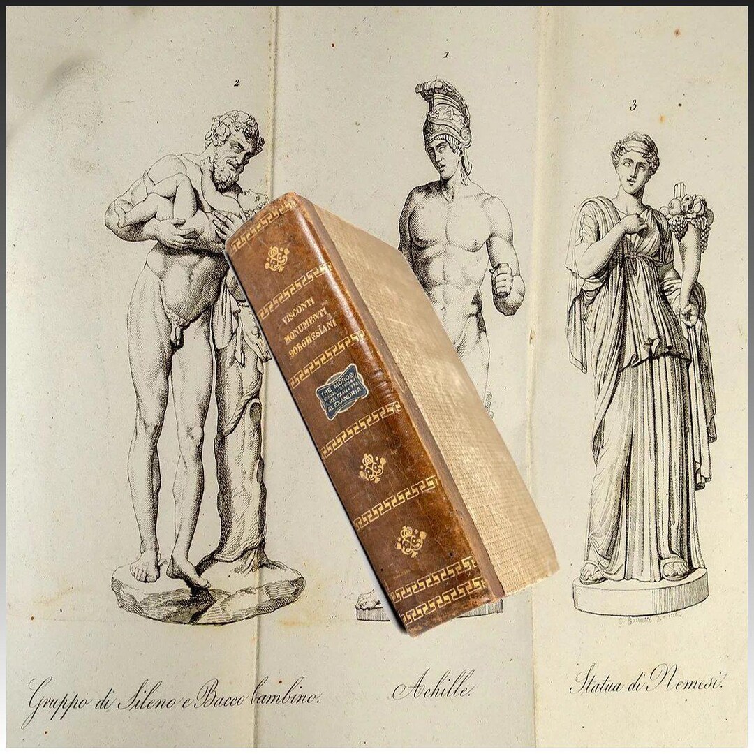 RARE BOOK: 1837 Illustrated, Monumenti Scelti Borghesiani (borghese ...