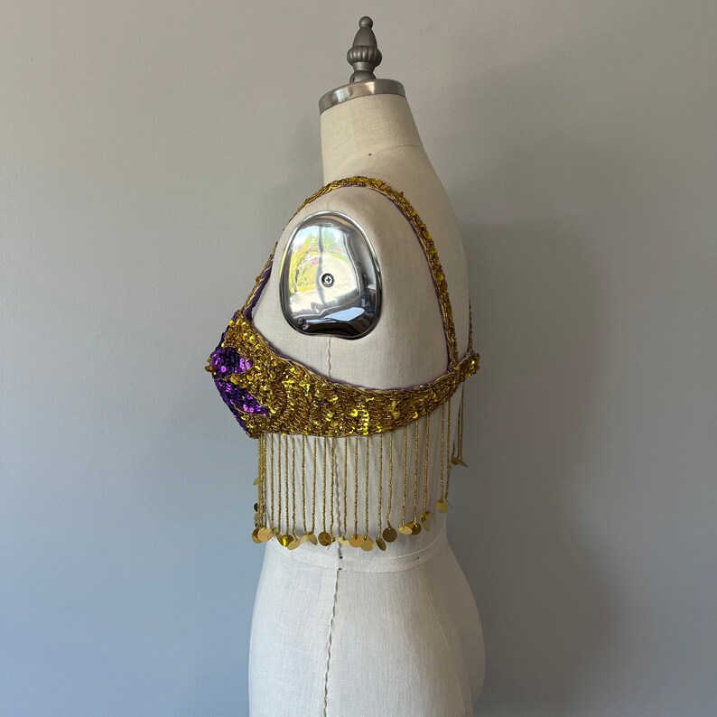 Handmade Performer Bra / Pin up Dancer Bra / Sequinned Bralette Costume ...