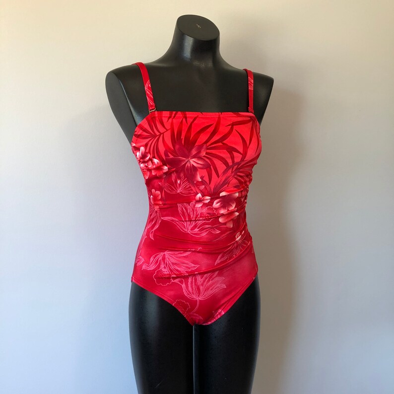 80s One Piece Swimsuit / Vintage Red Bathing Suit / Hawaiian - Etsy Canada