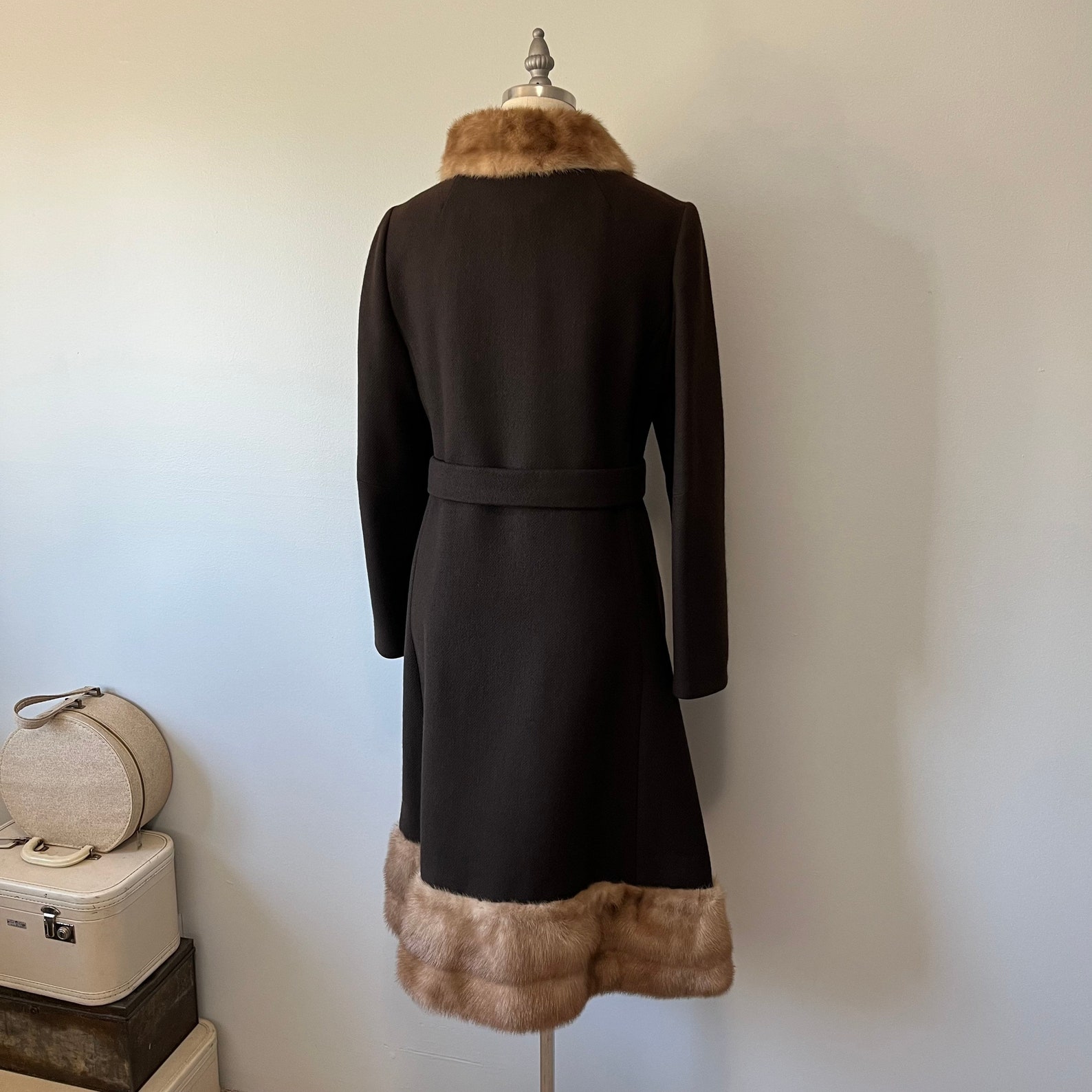 Classy Brown Coat / Vintage Fall Wear / Brown Coat / Fur - Etsy