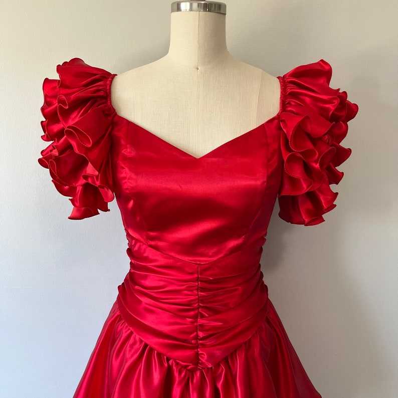 Vintage Flamenco Style Dress / Ruffle Sleeves / off the Shoulder Sleeve ...