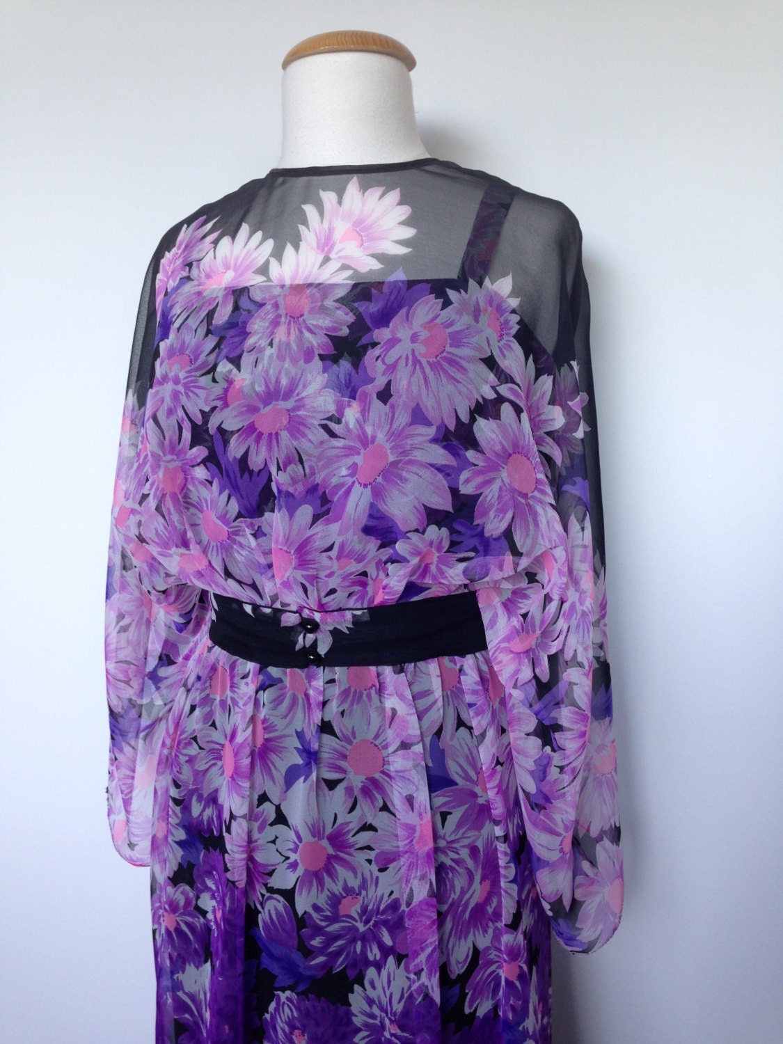 Stunning Sheer Spring Dress / Boho Vintage / Maxi Long Style / | Etsy