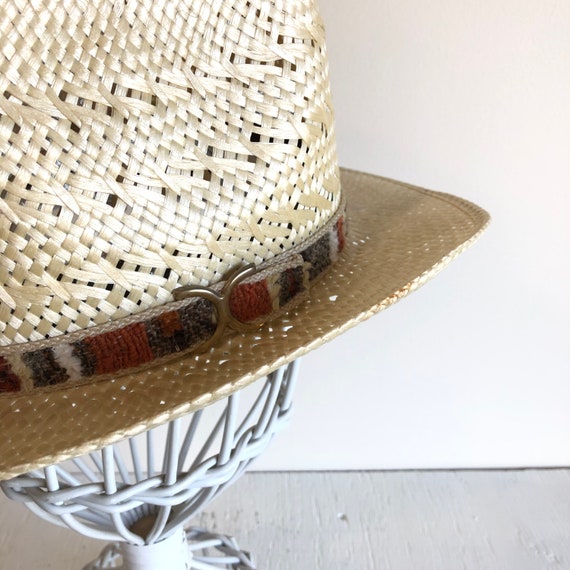 Vintage Wicker Baileys Hat / Gender Neutral / Brown B… - Gem