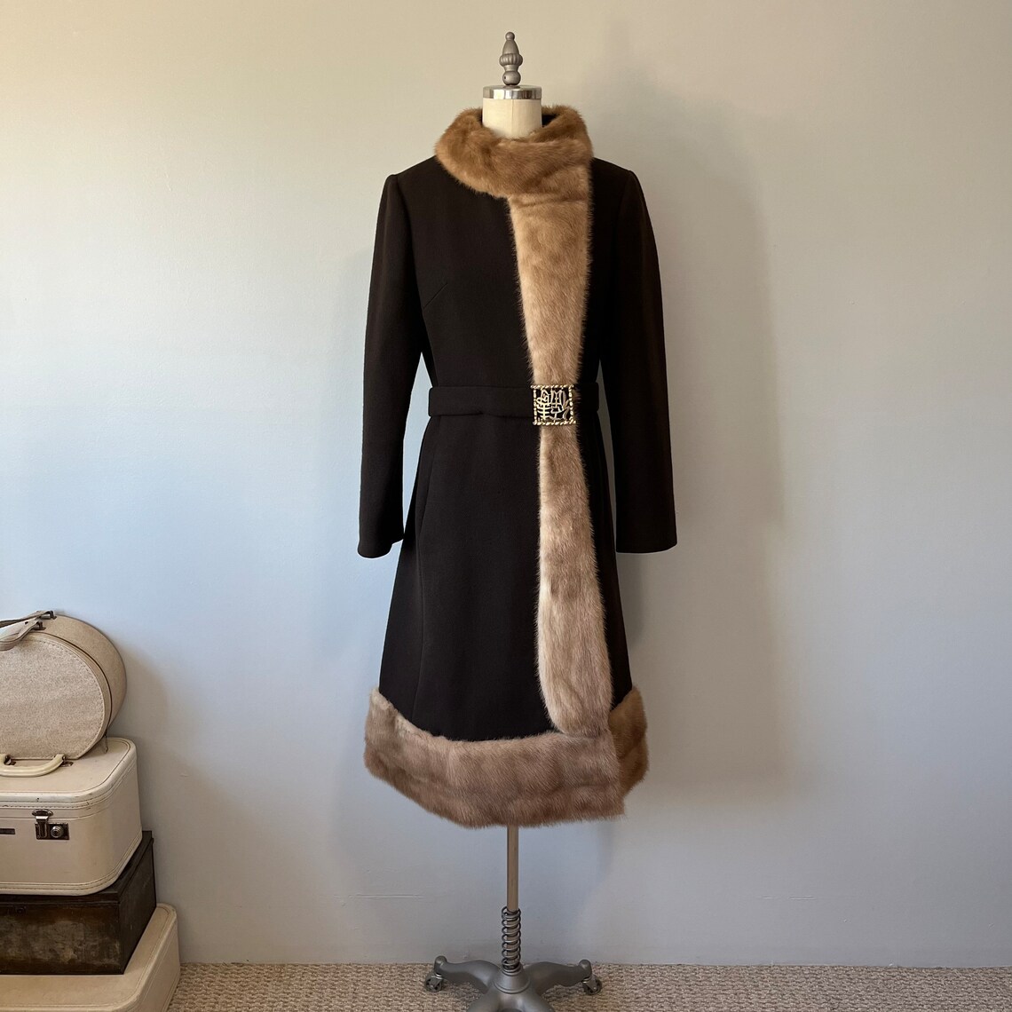 Classy Brown Coat / Vintage Fall Wear / Brown Coat / Fur - Etsy