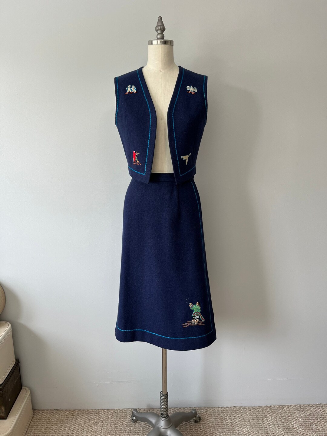 Navajo Two Piece / Vintage Wool Suit / Handmade Vintage Indigenous ...