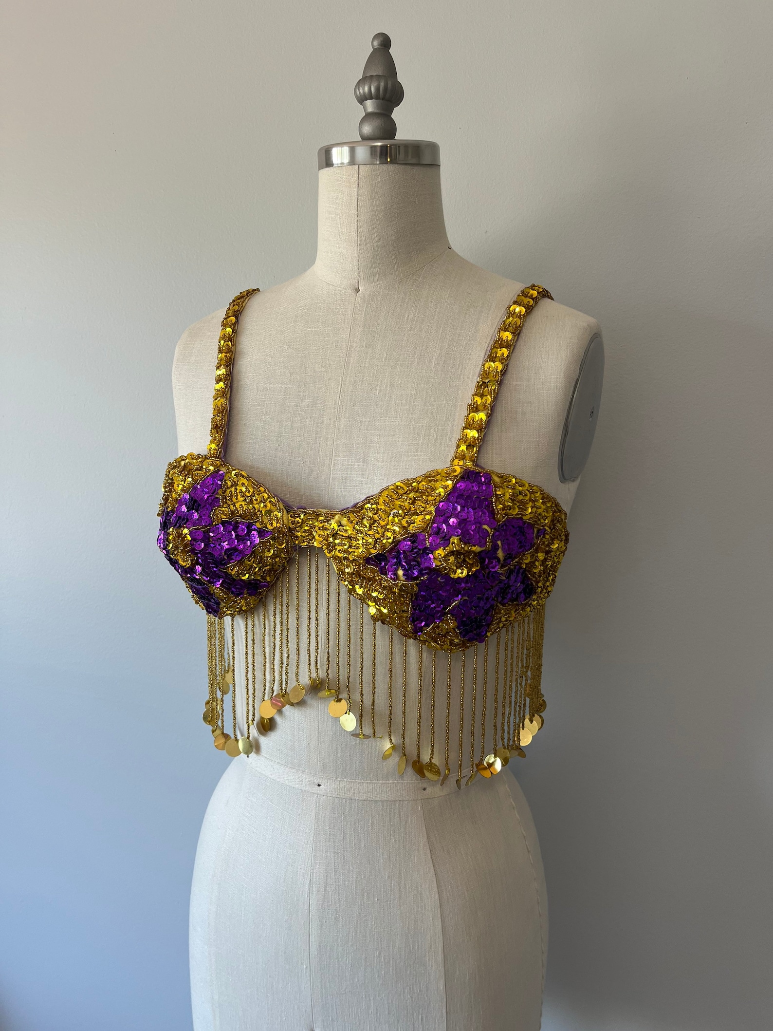 Handmade Performer Bra / Pin up Dancer Bra / Sequinned Bralette Costume ...