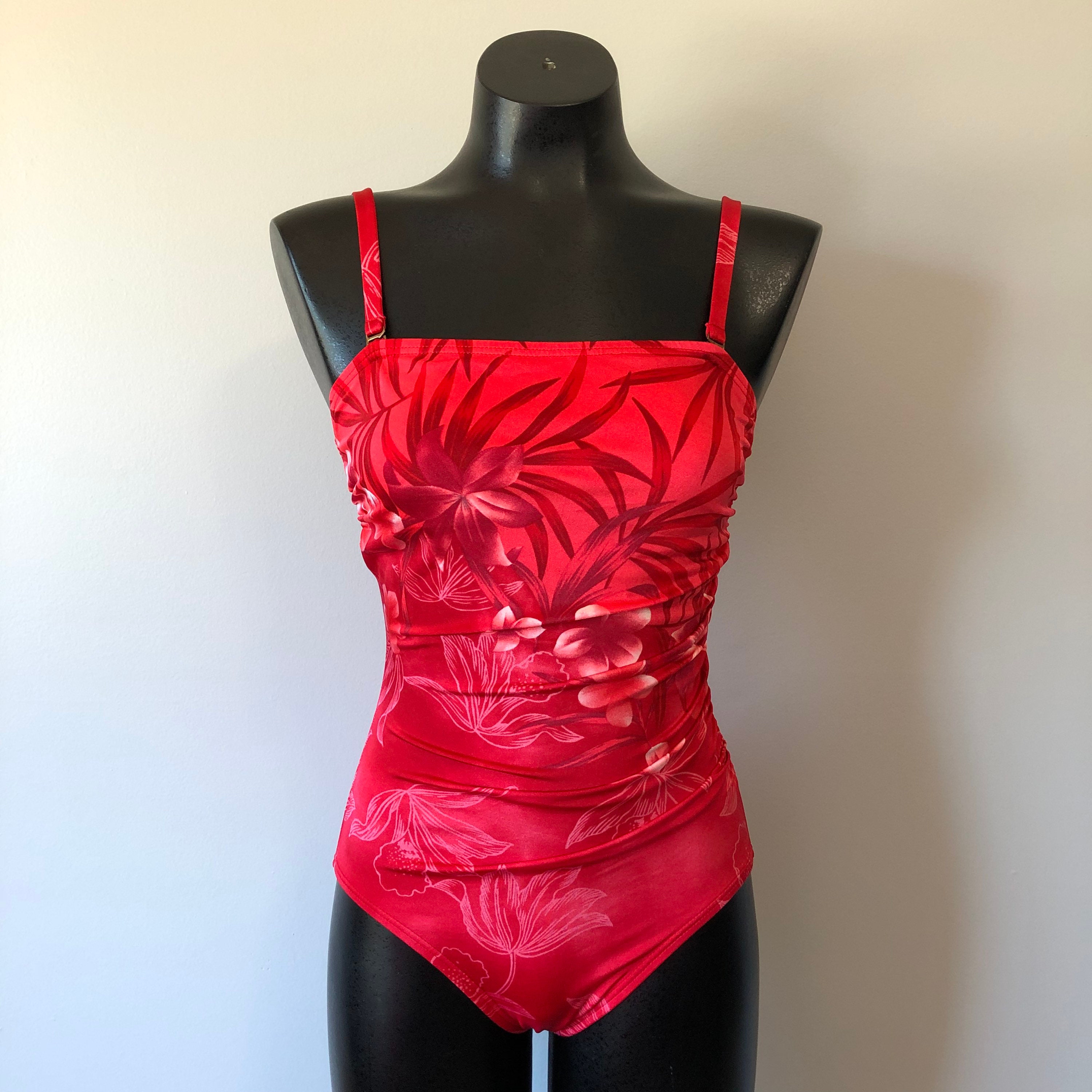80s One Piece Swimsuit / Vintage Red Bathing Suit / Hawaiian - Etsy Canada