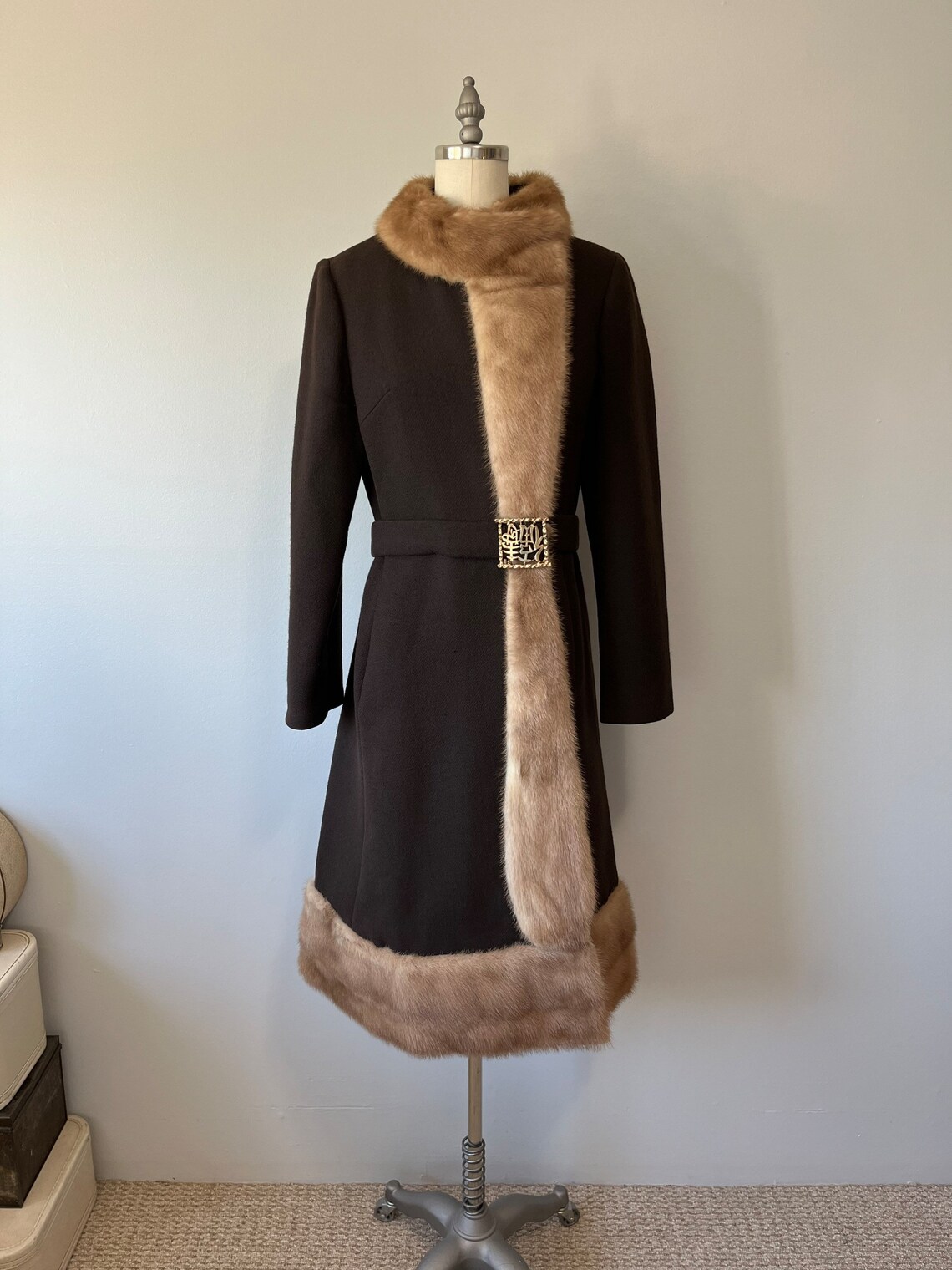 Classy Brown Coat / Vintage Fall Wear / Brown Coat / Fur - Etsy