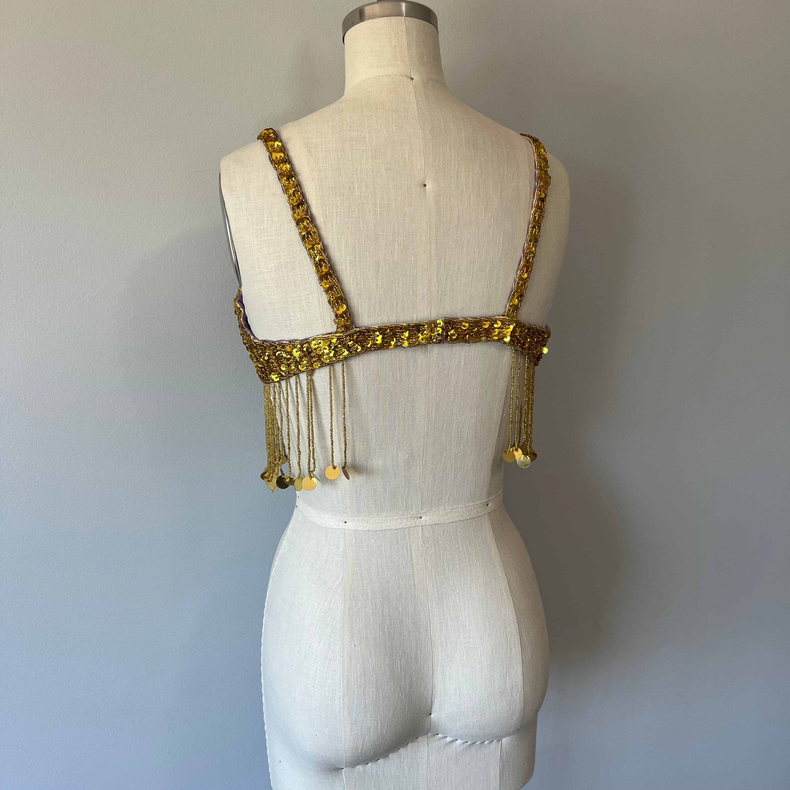 Handmade Performer Bra / Pin up Dancer Bra / Sequinned - Etsy Canada