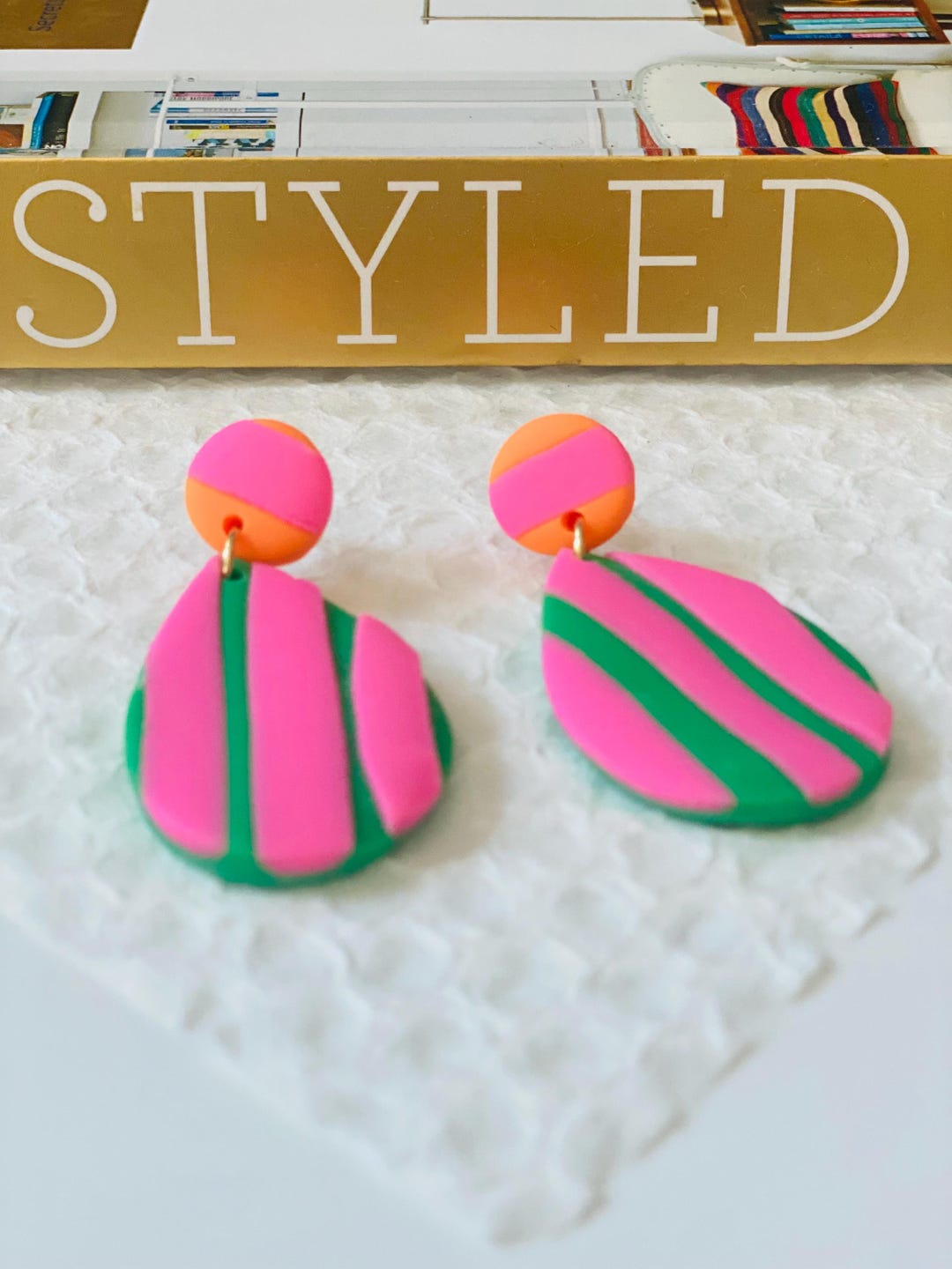 Fun Meets Fashion in These Lightweight Polymer Clay Drops. Add Color to ...
