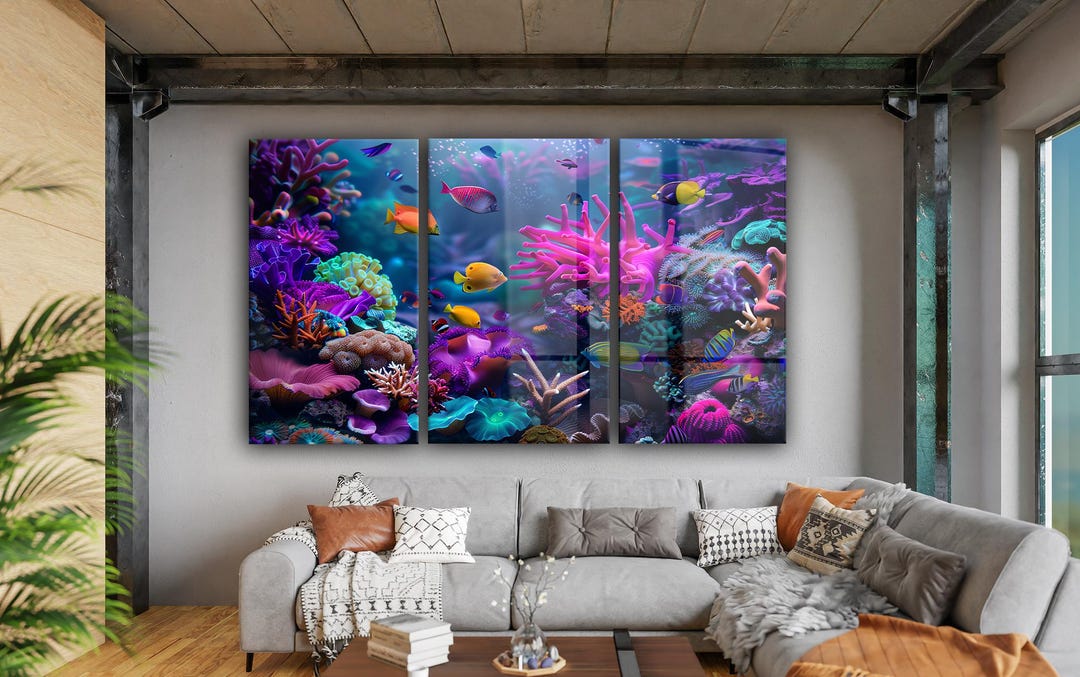 Sea Creatures Wall Art, Fishes Wall Art, Ocean Wall Art, High Quality ...