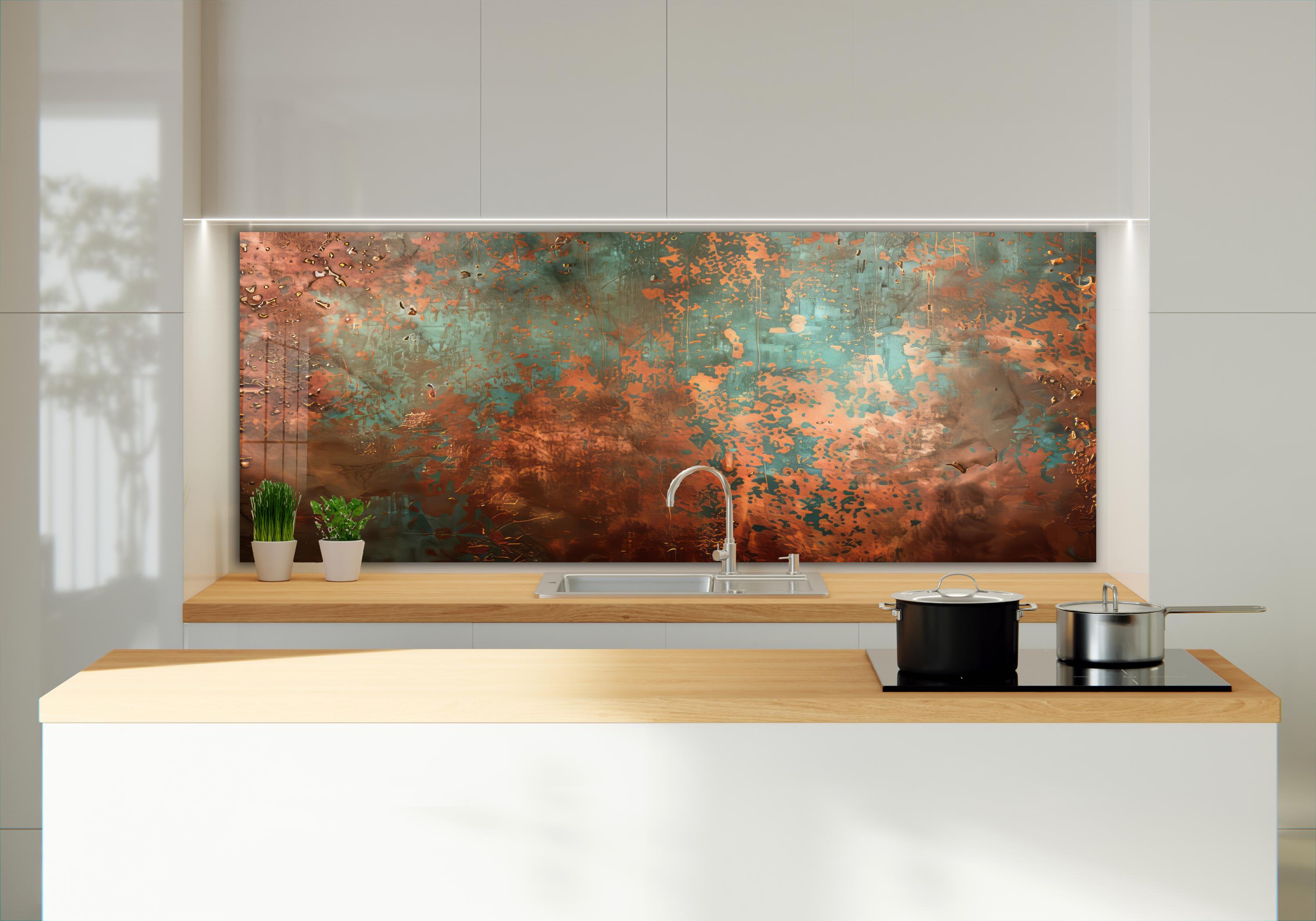 Copper Tempered Glass Stove Backsplash: Heat & Moisture Resistant - Etsy