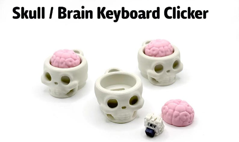 3D Printed Fidget Clicker Set: Skull, Poop, Coffee Bean Desk Toys - Etsy
