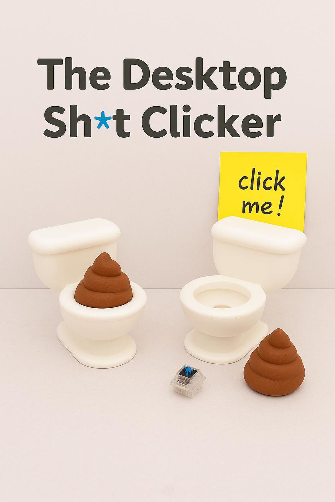 3D Printed Mini Toilet Fidget Toy: Gag Gift for Desk Humor - Etsy