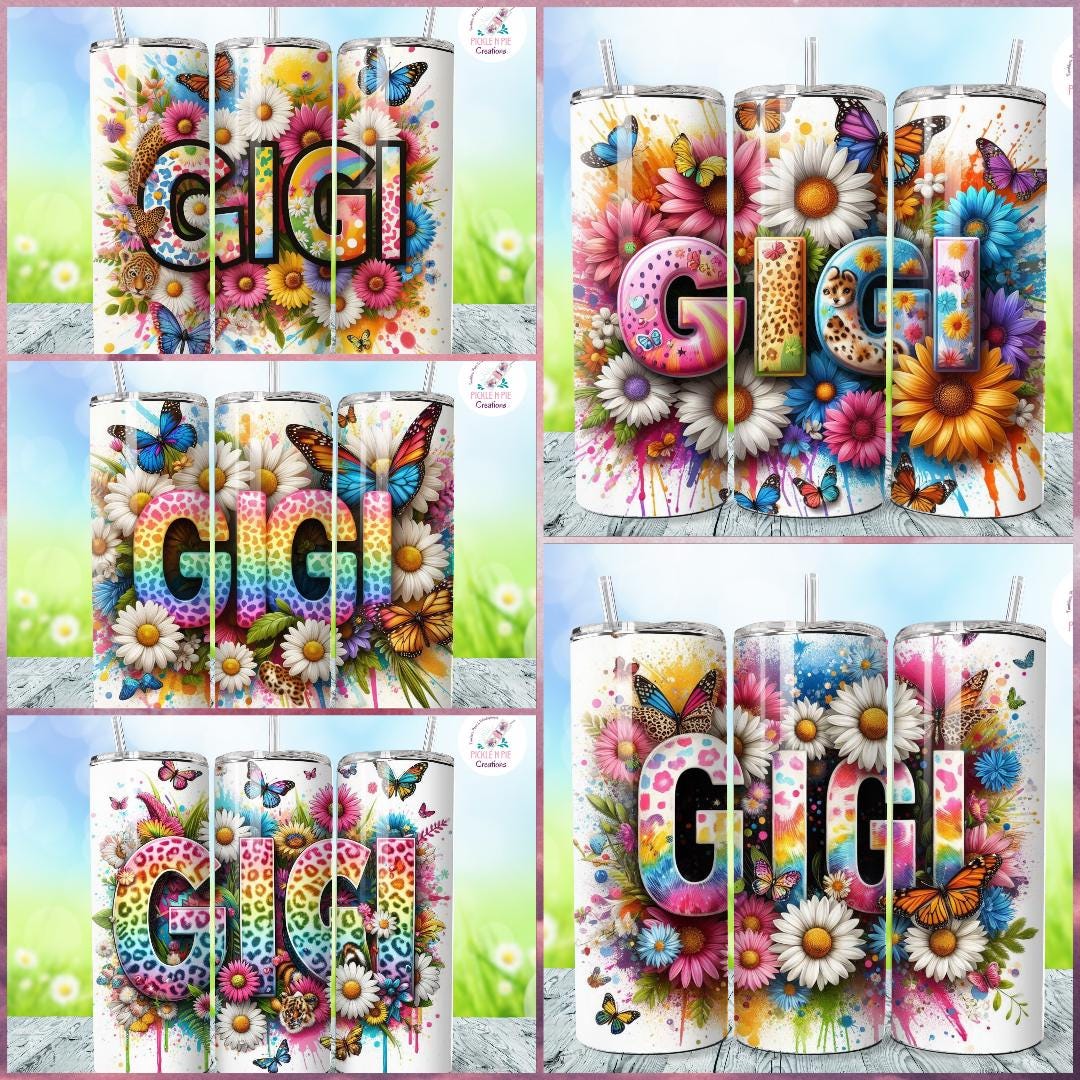 Aunt, Ma, Mimi, Gigi, Sis, Grandma, PNG, Wrap for Sublimation Tumblers ...