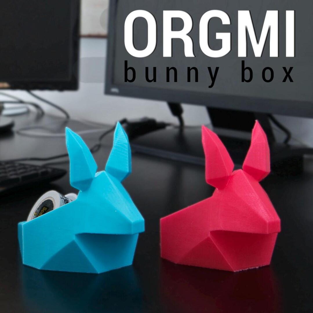 3D Printed Bunny Desk Organizer – Cute Office Decor for Small Supplies ...