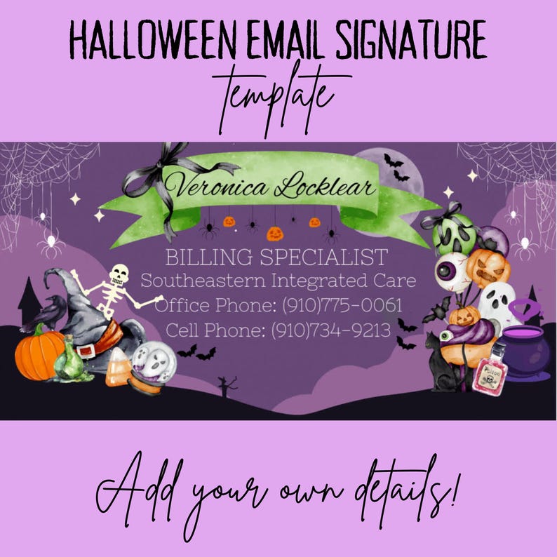 Custom Halloween Email Signature: Canva Template (digital Download) - Etsy