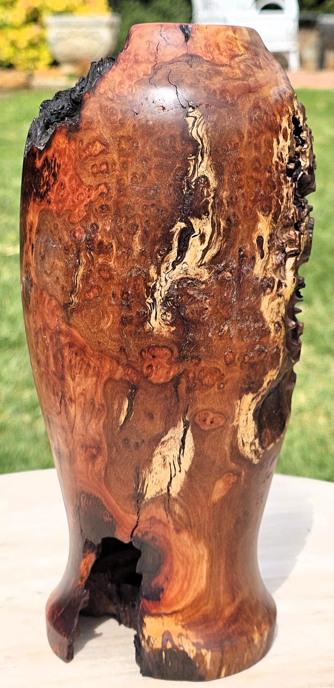 Stunning Mallee Root Burl Vase - Natural Edge Australian Timber - Etsy