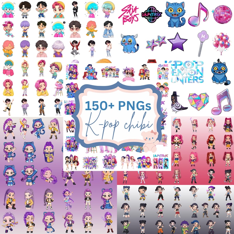 Stickers Chibi Set - Etsy UK