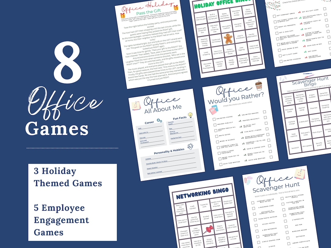 Printable Team Building Games | Ice Breaker Games | Office Party Game ...
