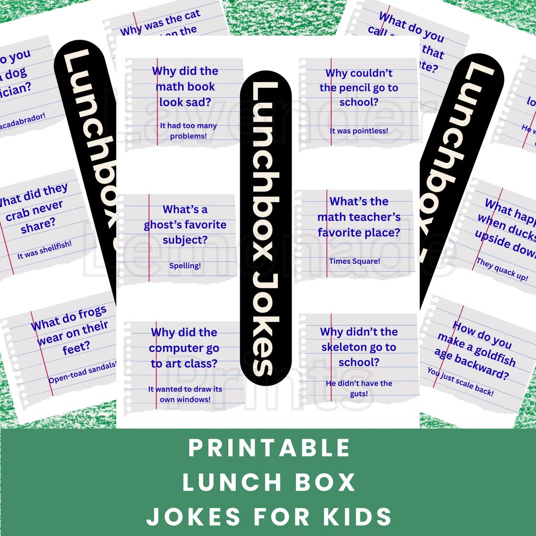 Printable Lunch Box Jokes for Kids | Jokes for Kids | Kids Jokes | Cute ...