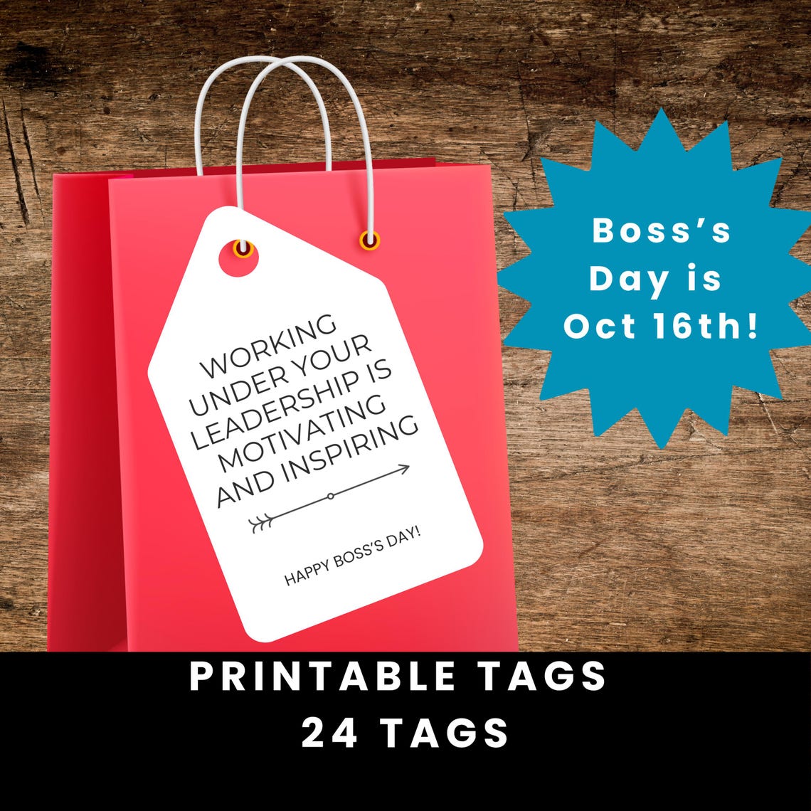 Food Puns Tags | Boss Day Gift | Boss Day Tag | Supervisor Gift | World ...