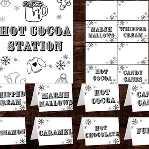 Hot Cocoa Bar Kit | Printable Bundle | Hot Cocoa Bar Sign, Hot Cocoa ...