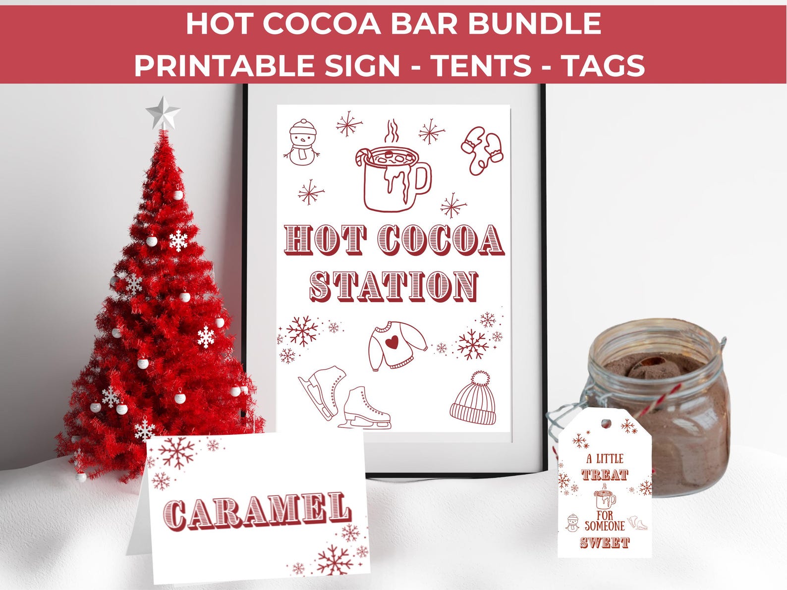 Hot Cocoa Bar Kit | Printable Bundle | Hot Cocoa Bar Sign, Hot Cocoa ...