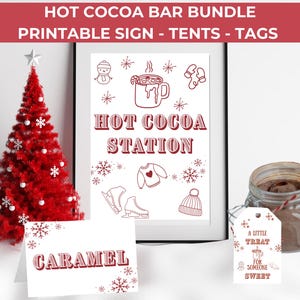 Hot Cocoa Bar Kit | Printable Bundle | Hot Cocoa Bar Sign, Hot Cocoa ...