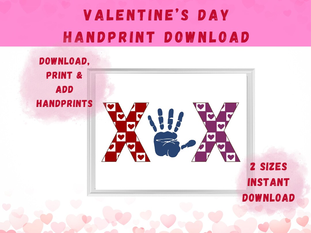 Valentine Handprint Craft for Kids | Printable Valentine Activity ...