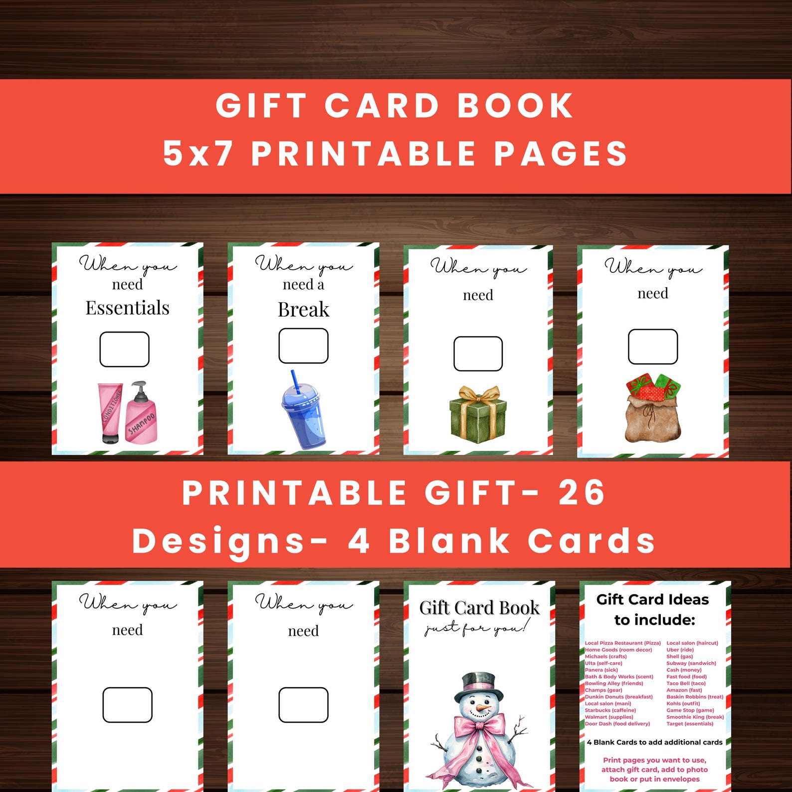 Christmas Gift Card Book | Open When | Gift for Teen | Gift Card Holder ...