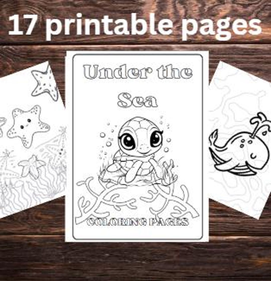 Under the Sea Coloring Book - Therapeutic Coloring - Downloadable ...
