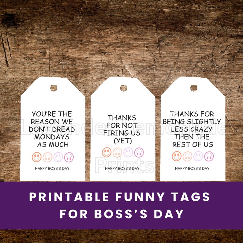 Funny Boss Card | Chaos Coordinator | Boss Day Gift | Boss Day Tag ...