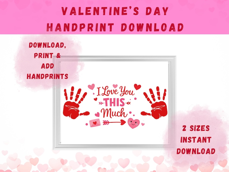 DIY Valentine Gift | Valentine Handprint Craft for Kids | Preschool ...