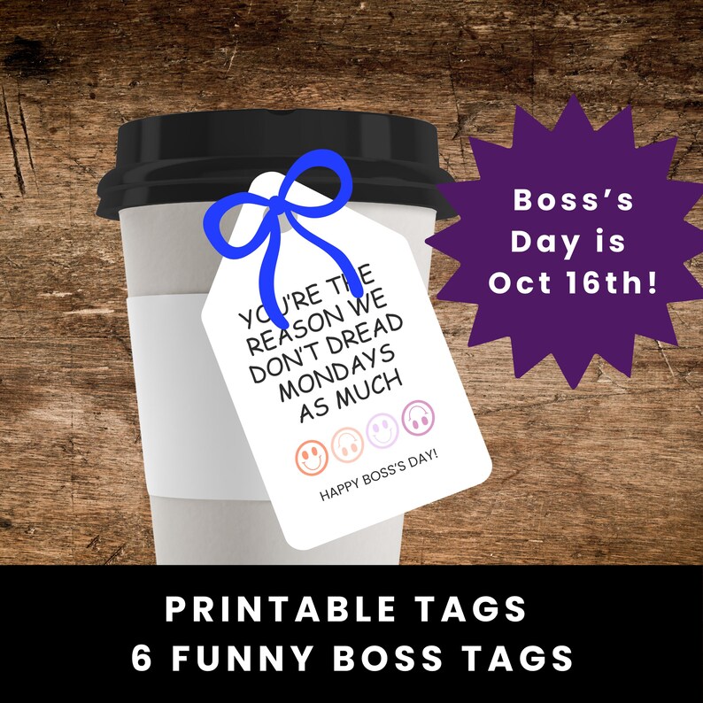 Funny Boss Card | Chaos Coordinator | Boss Day Gift | Boss Day Tag ...